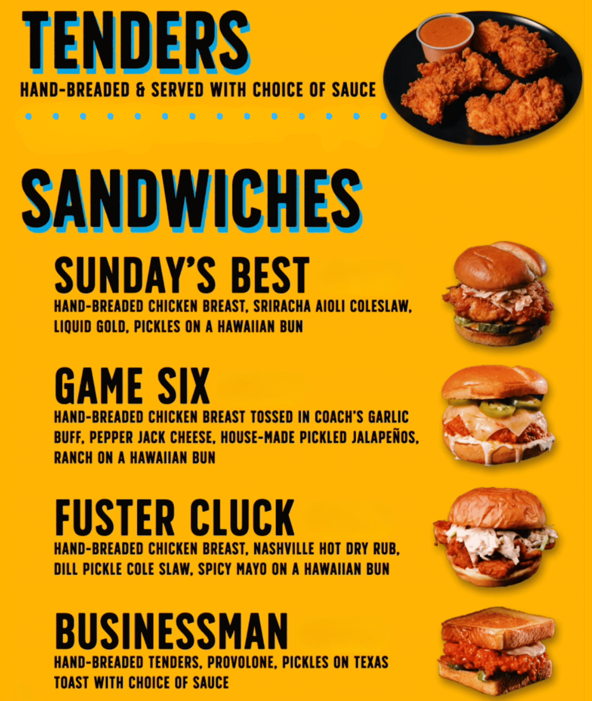 Menu - Cocky Rooster